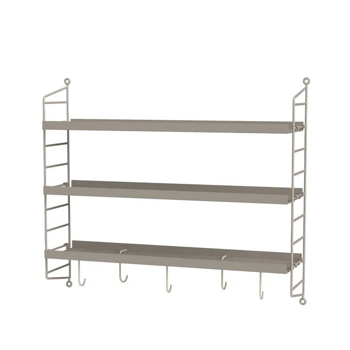 Stringhylla badrum kombination K - taupe - String → NordicNest.se