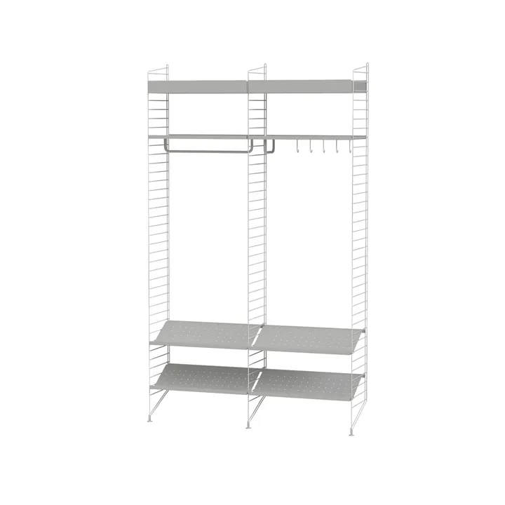 Stringhylla hall grå - Kombination K - String → NordicNest.se