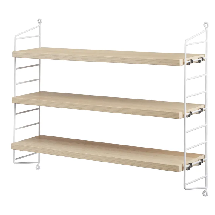 Stringhylla Pocket ask-vit - String → NordicNest.se